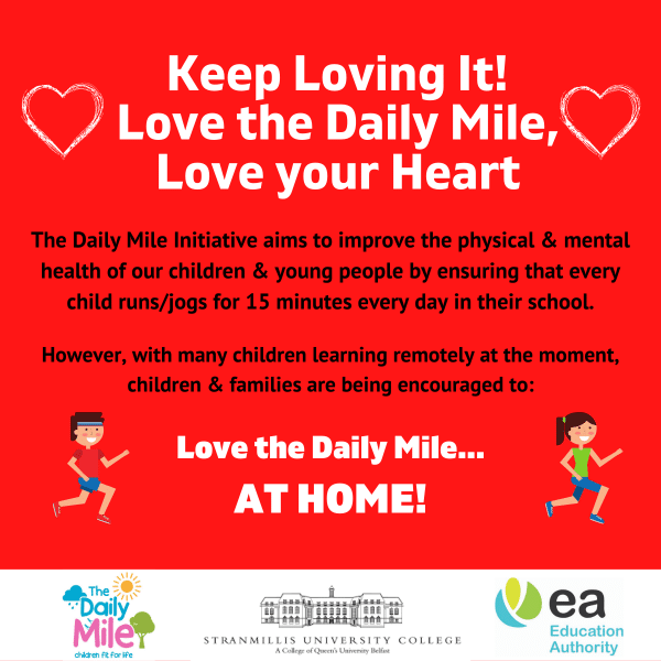 Keep Loving it! Love the Daily Mile, Love Your Heart - at Home ...
